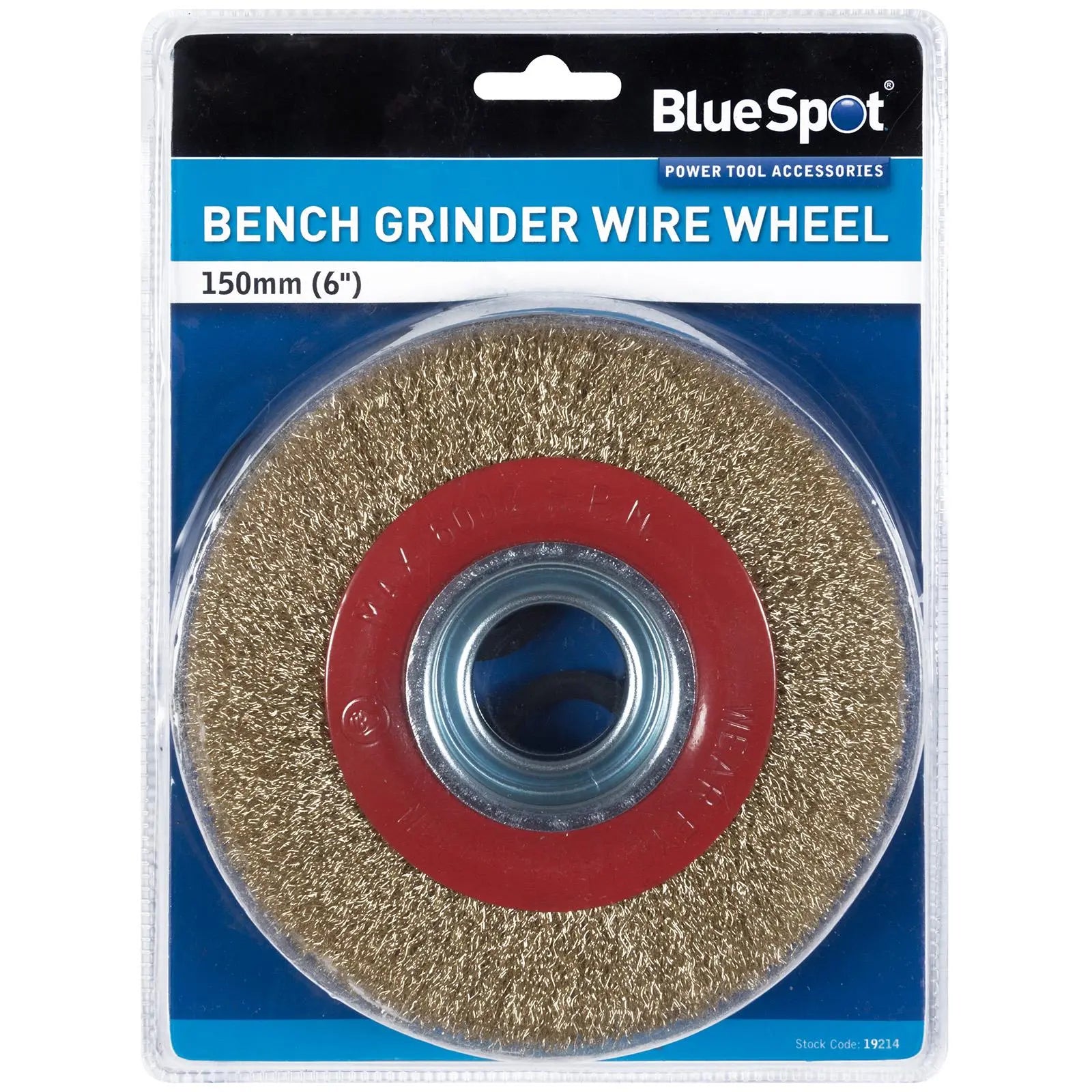 BlueSpot Bench Grinder Wire Wheel 150mm 6in - White Rose Tools