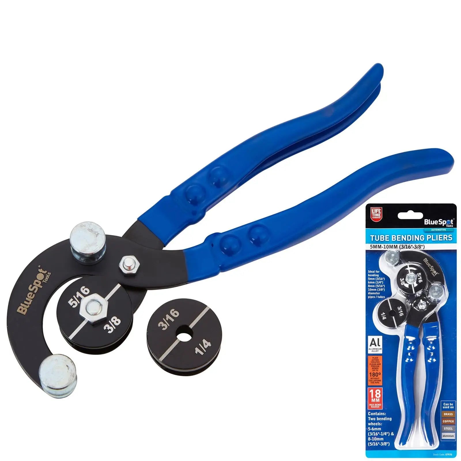 BlueSpot Tube Pipe Bending Pliers 5-10mm Tube Diameter - White Rose