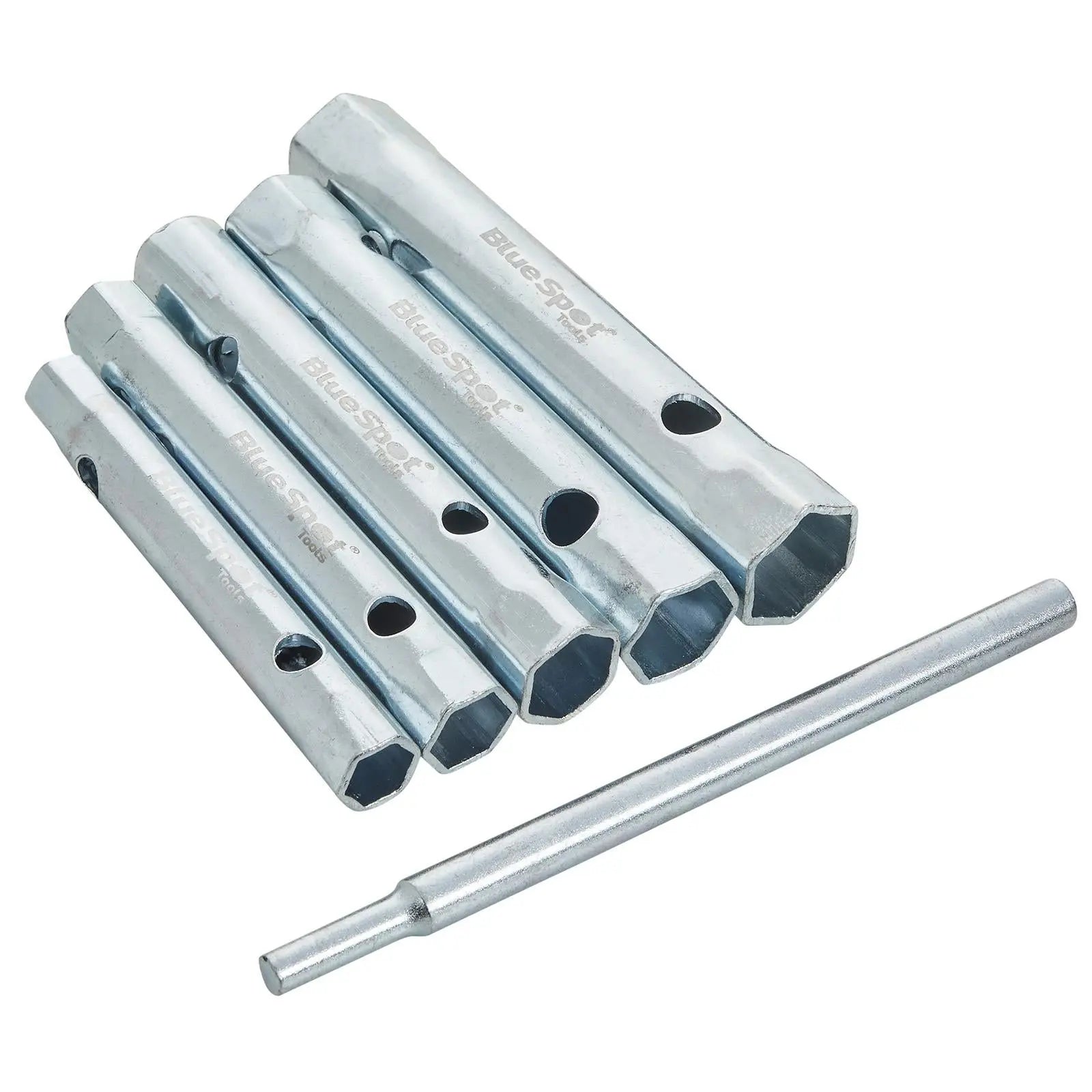 BlueSpot Tubular Spanner Set 8-17mm 6 Piece - White Rose Tools