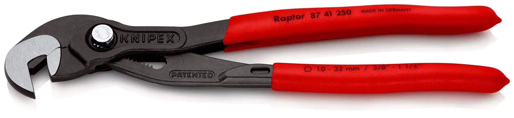 KNIPEX Multiple Slip Joint Spanner RAPTOR 10-32mm 250mm 87 41 250 SB