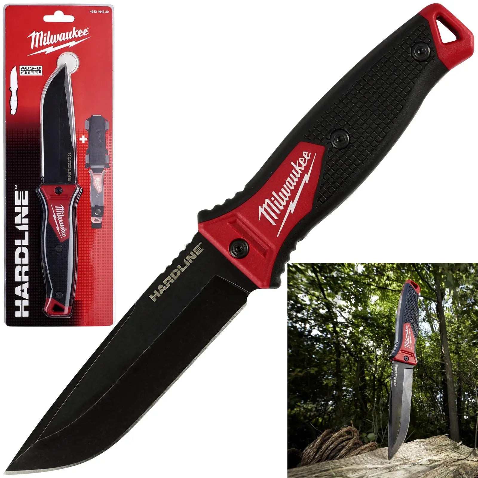 Milwaukee HARDLINE Fixed Blade Knife 127mm 5in Cutter Cutting - White
