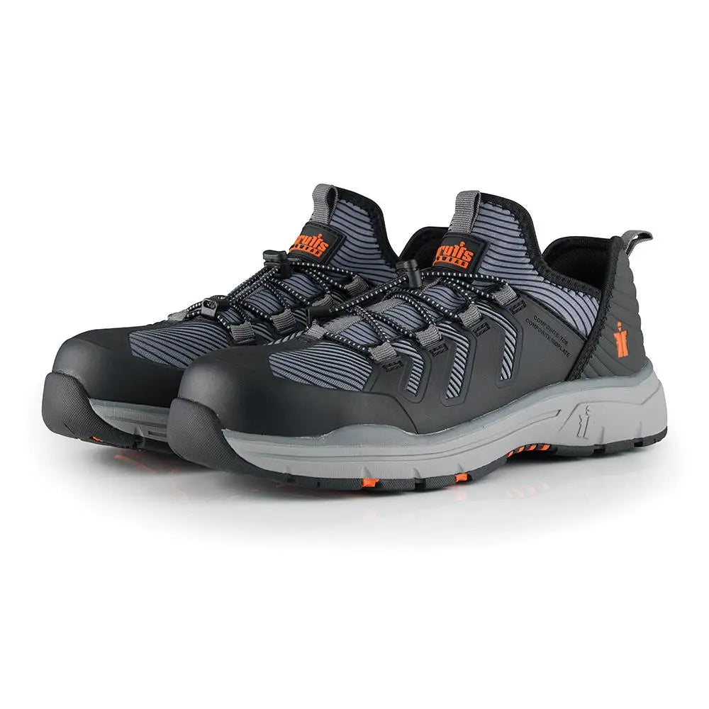 Scruffs Women's Argon Safety Trainers Black - Choose Size - White Rose