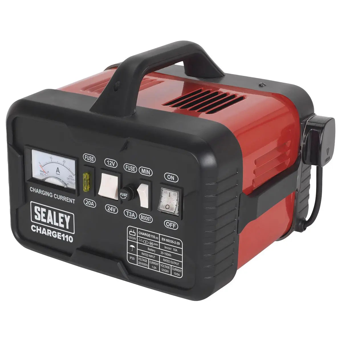 Sealey Battery Charger 14Amp 12V/24V 230V - White Rose Tools