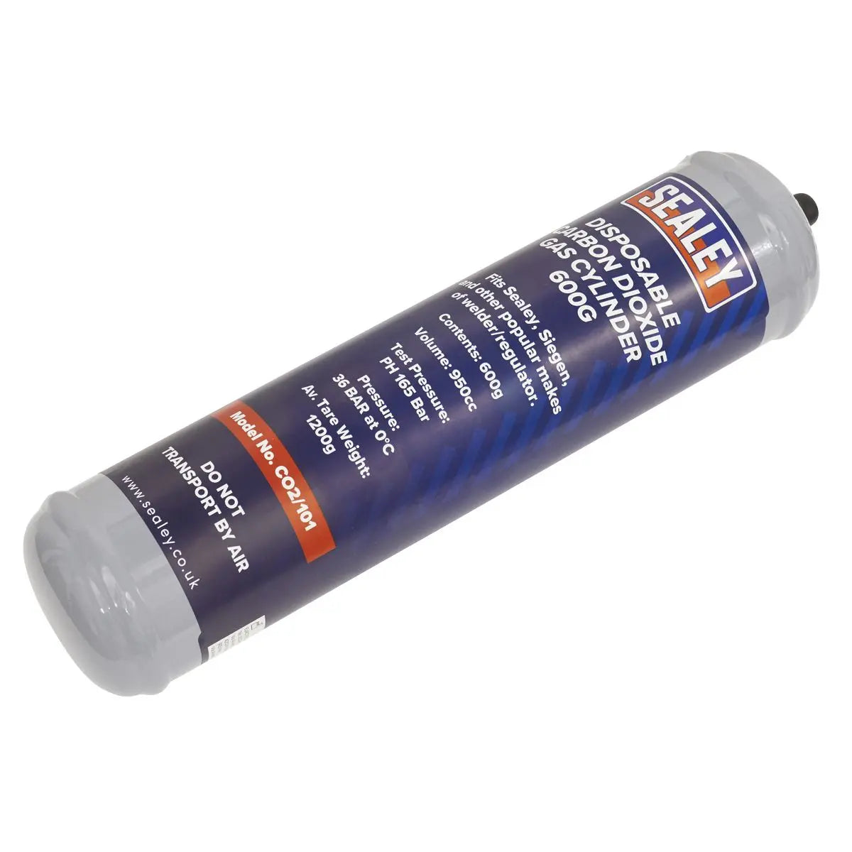 Sealey Gas Cylinder Disposable Carbon Dioxide 600g - White Rose Tools