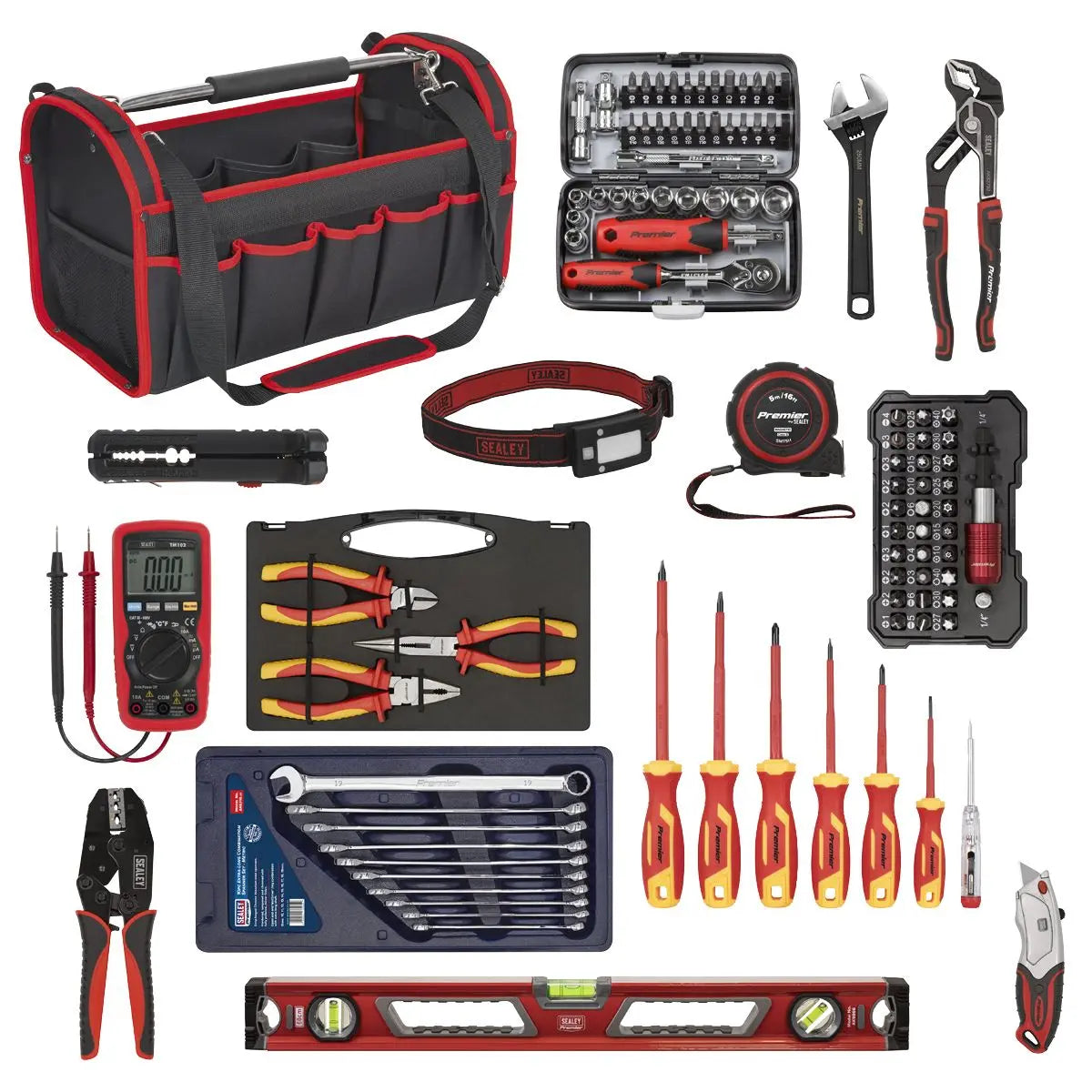 Sealey Premier Electrician's Tool Kit 100pc - White Rose Tools