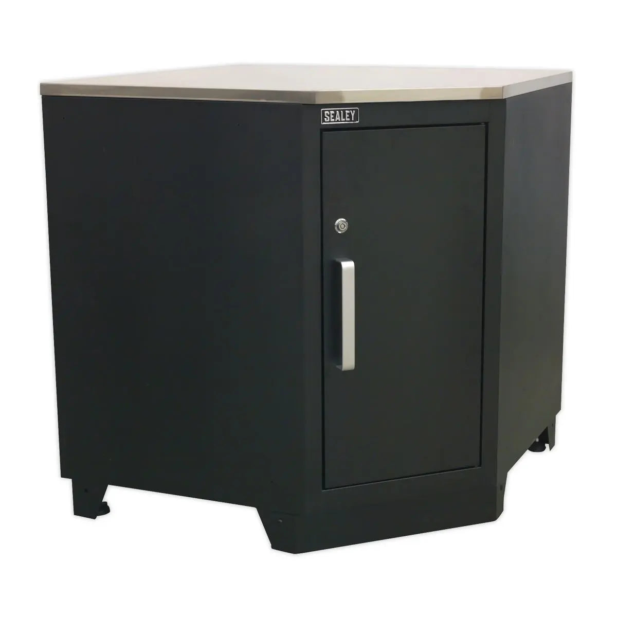 Sealey Premier Modular Corner Floor Cabinet 930mm Heavy-Duty - White