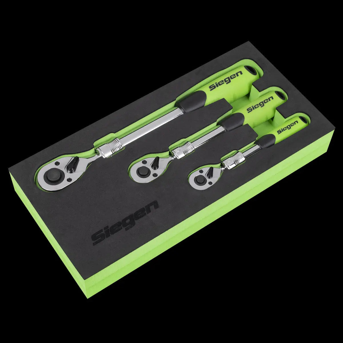 Siegen by Sealey Siegen Extendable Ratchet Wrench Set 3pc - White Rose