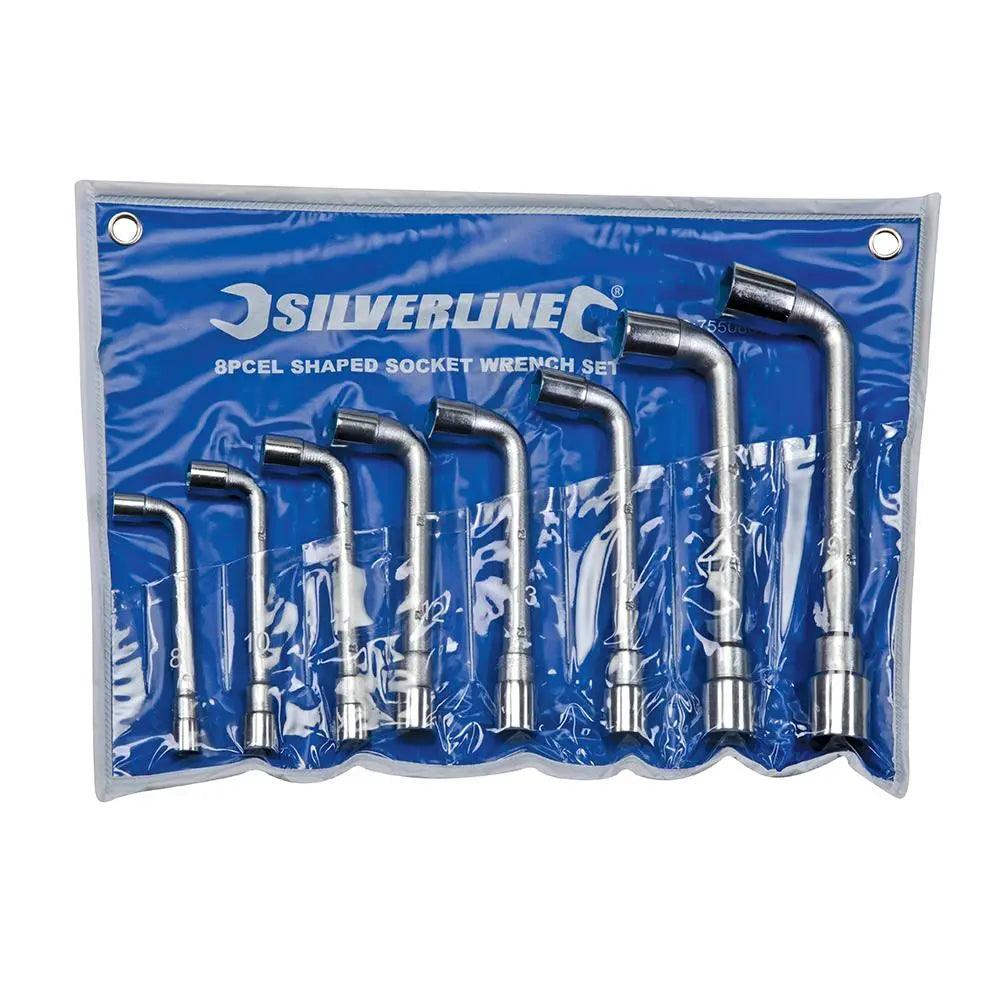 Silverline L-Shaped Socket Spanner Set 8pce 8 - 19mm 755060 - White