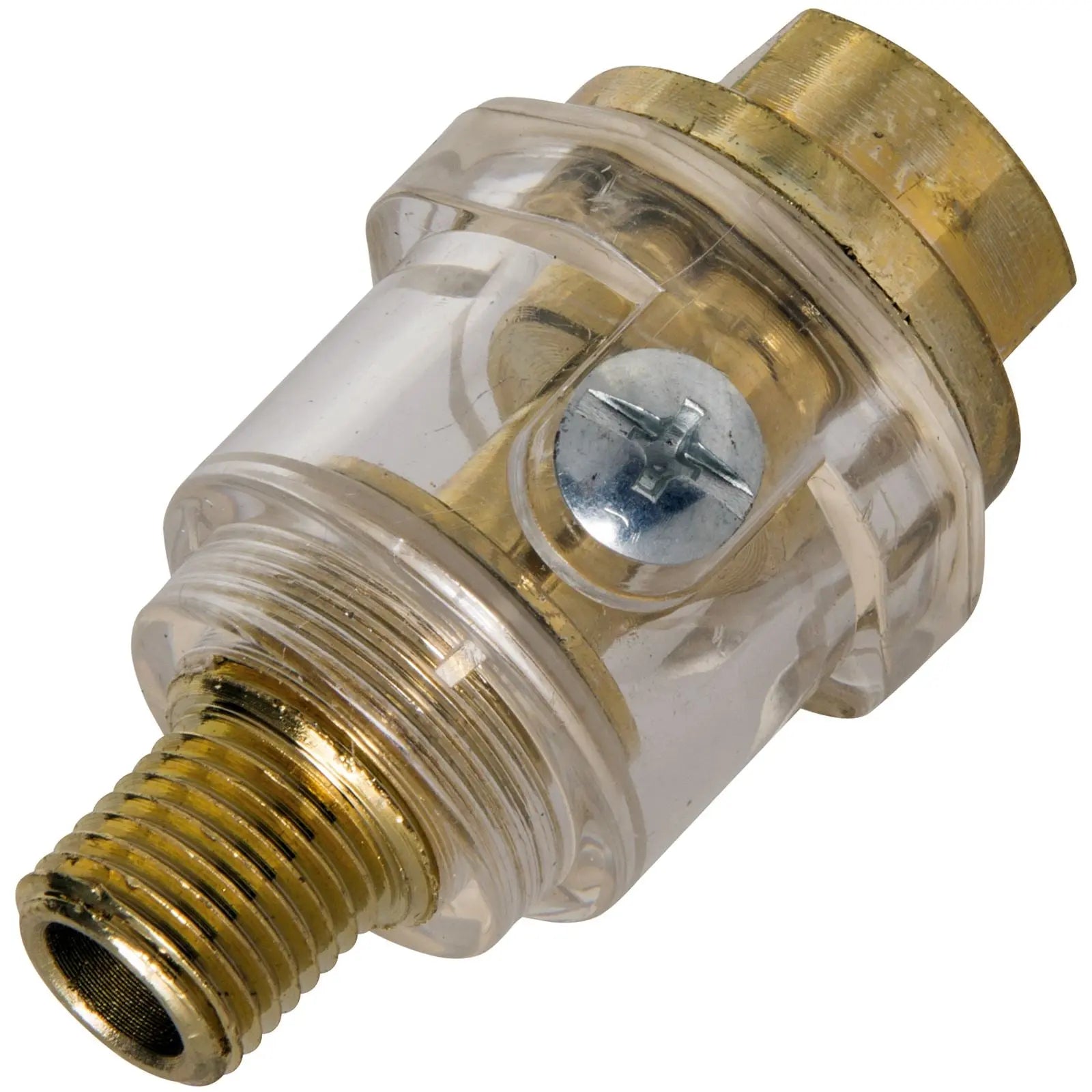 Silverline Mini In Line Oiler Lubricator 1/4" BSP Male & Female Brass