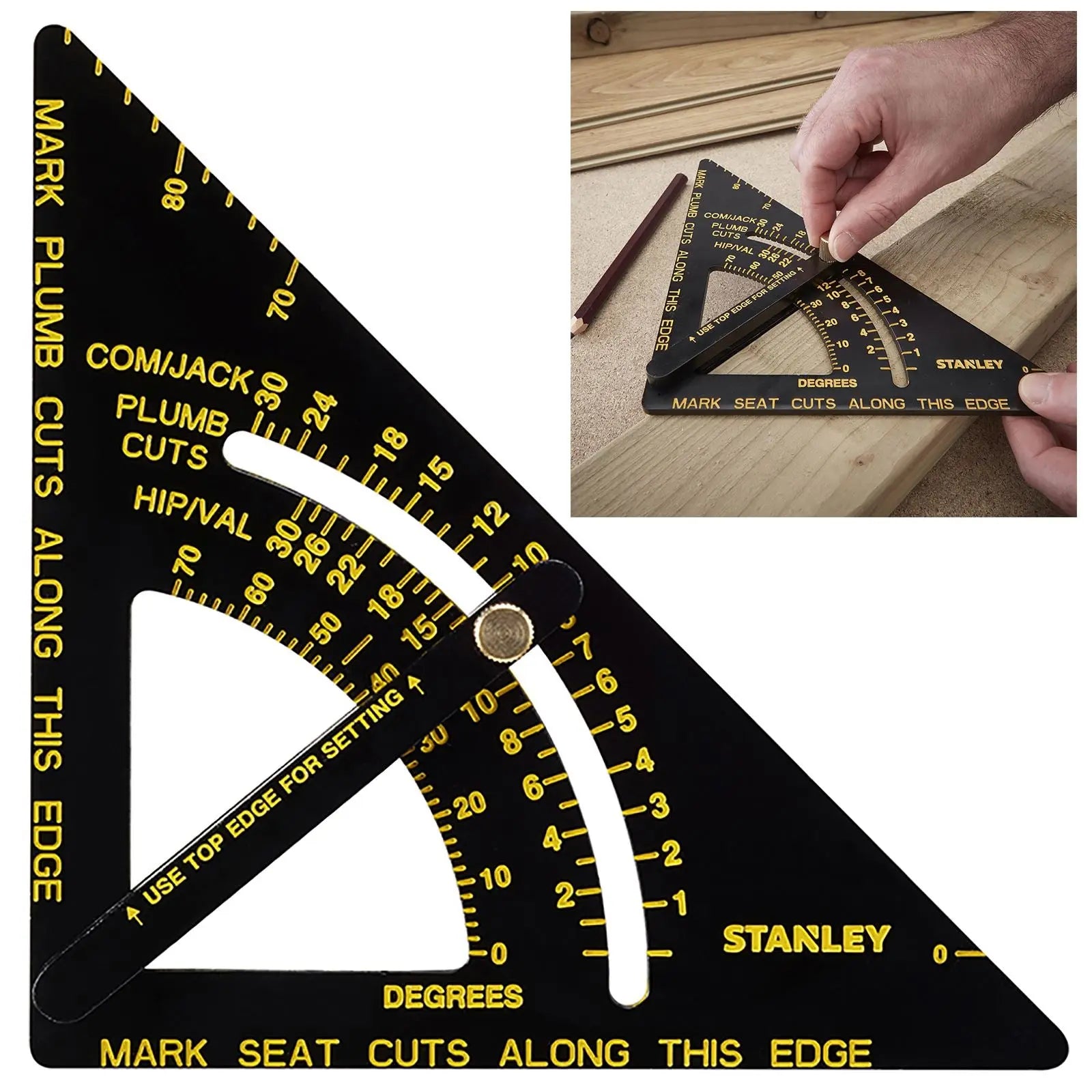 Stanley 170mm Adjustable Quick Square - White Rose Tools