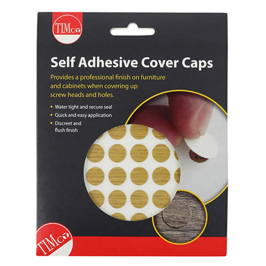 TIMCO Self Adhesive Screw Cover Caps 13mm 18mm Diameter Matt Gloss - C