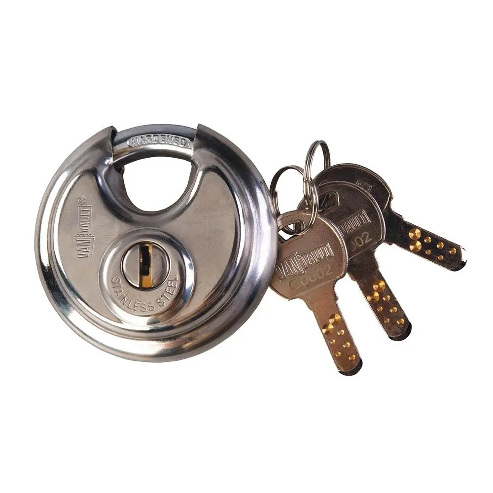 Van Vault 70mm Disc Lock Keyed Alike S10063KA - White Rose Tools