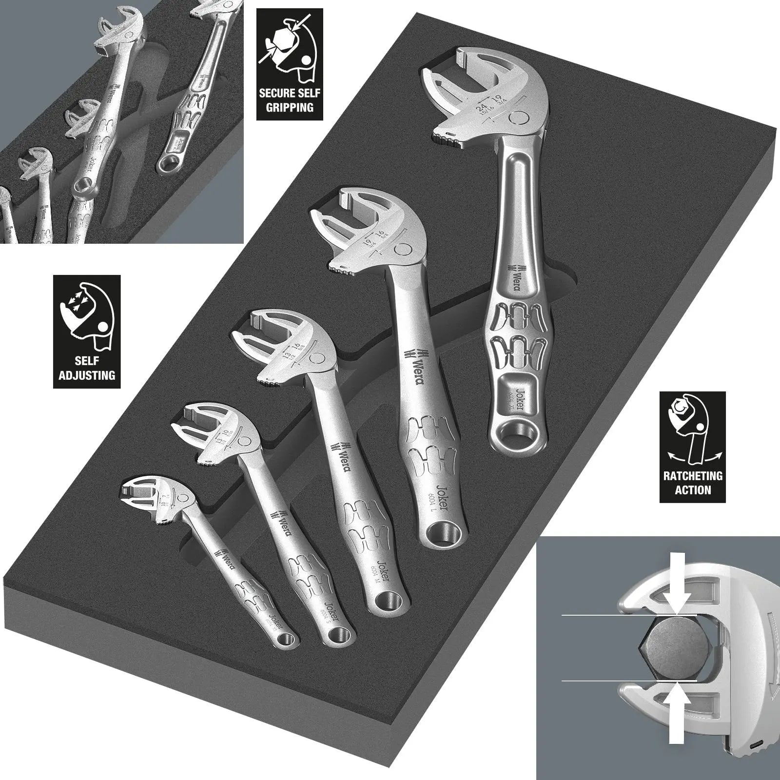 Wera Foam Insert 6004 Joker Set 1 9732 5 Pieces - White Rose Tools