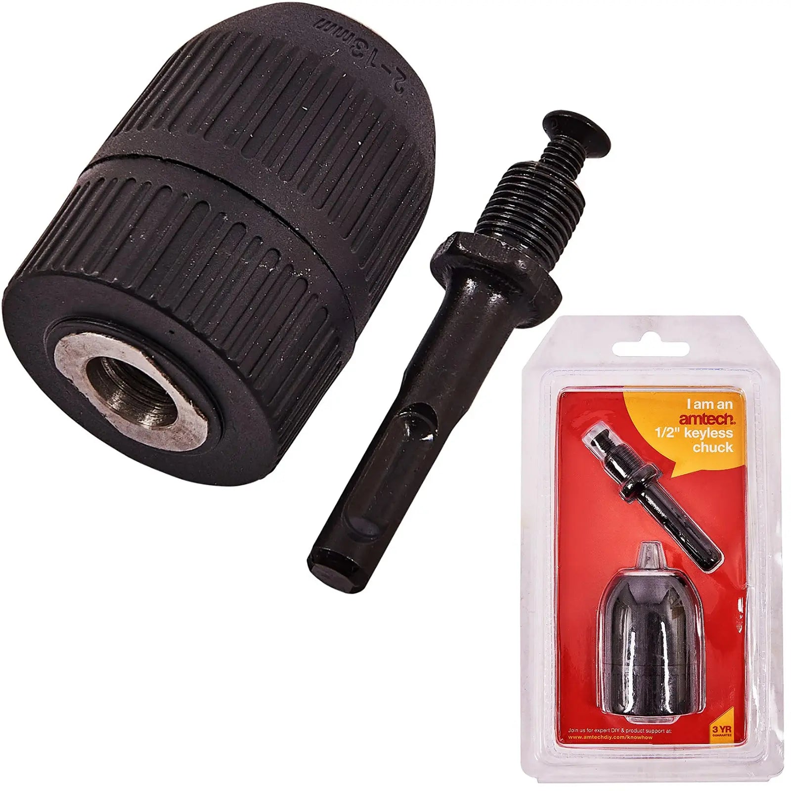 Amtech 1/2" Keyless Chuck With SDS Adaptor - White Rose Tools