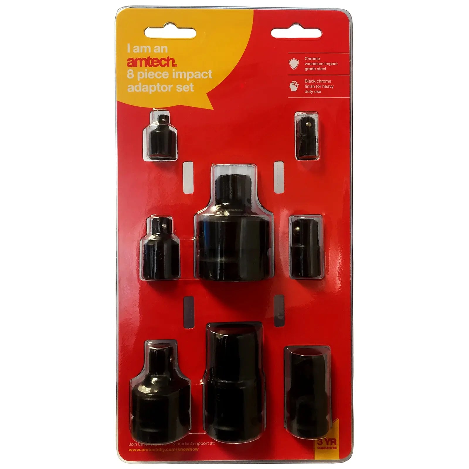 Amtech 8 Piece Impact Socket Adaptor Set - White Rose Tools