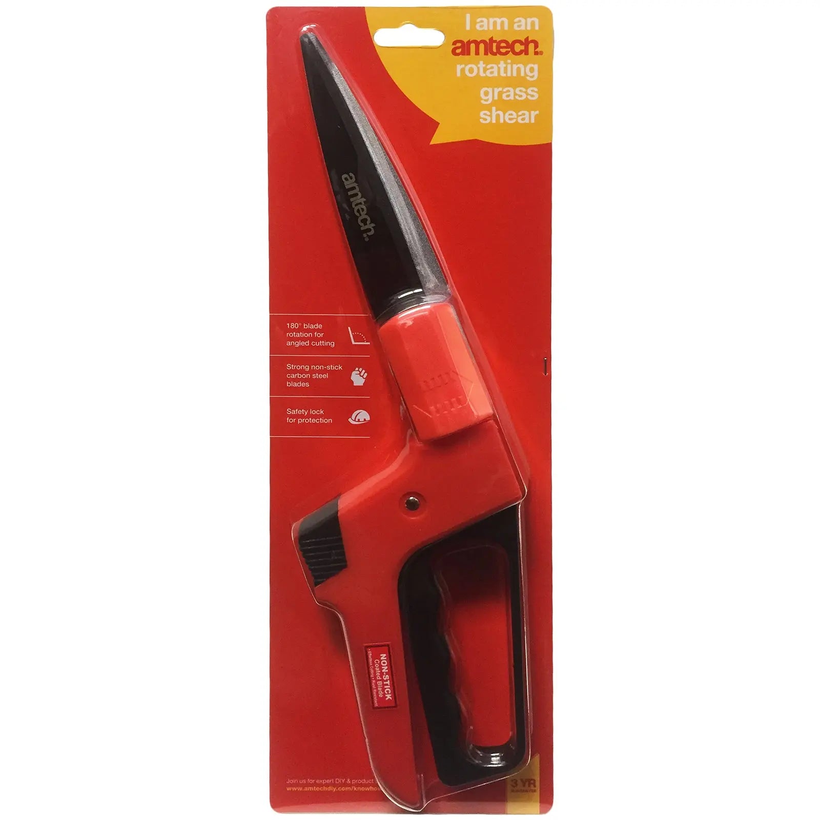 Amtech Deluxe 3 Way Rotating Grass Shears - White Rose Tools