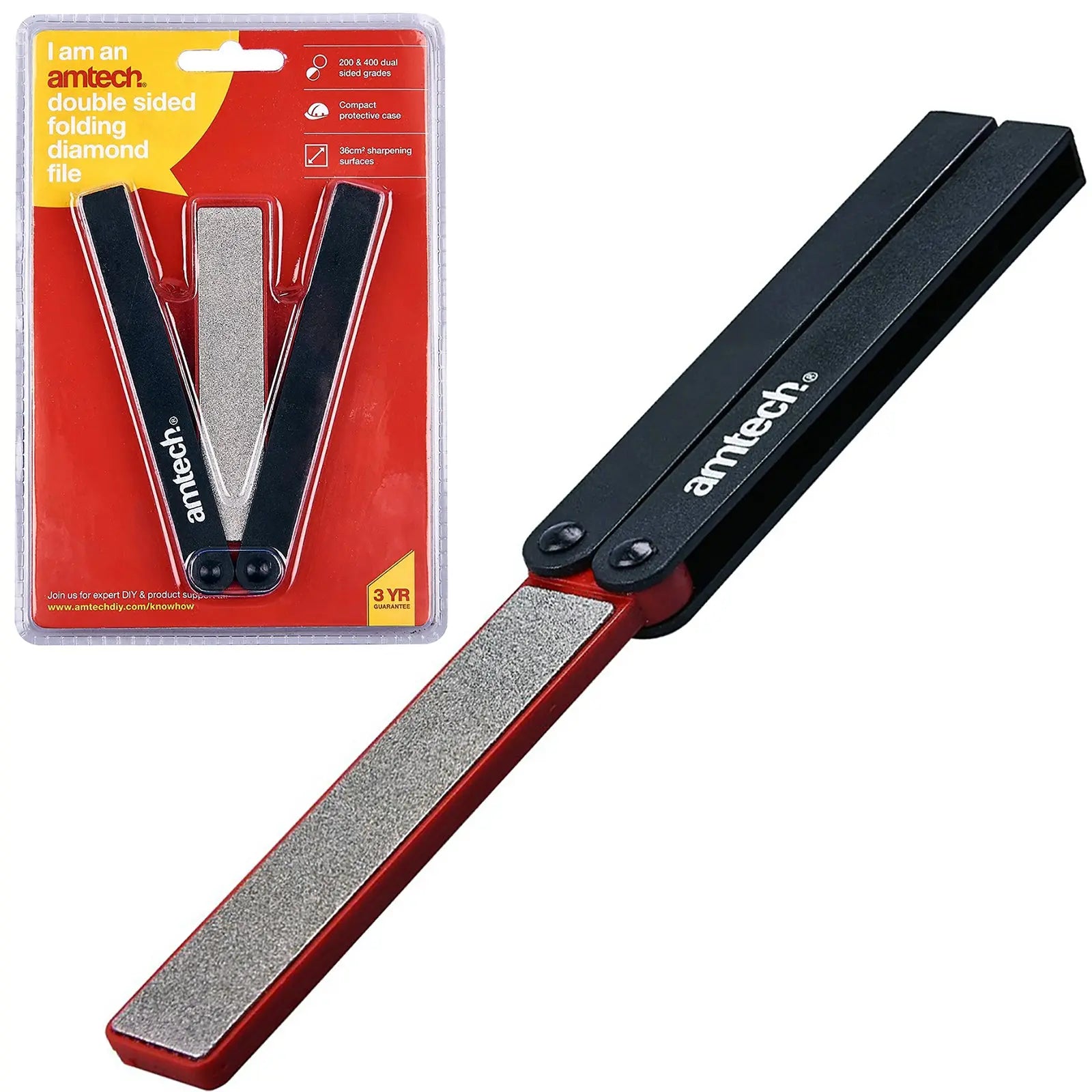 Amtech Double Sided Folding Diamond Sharpening File