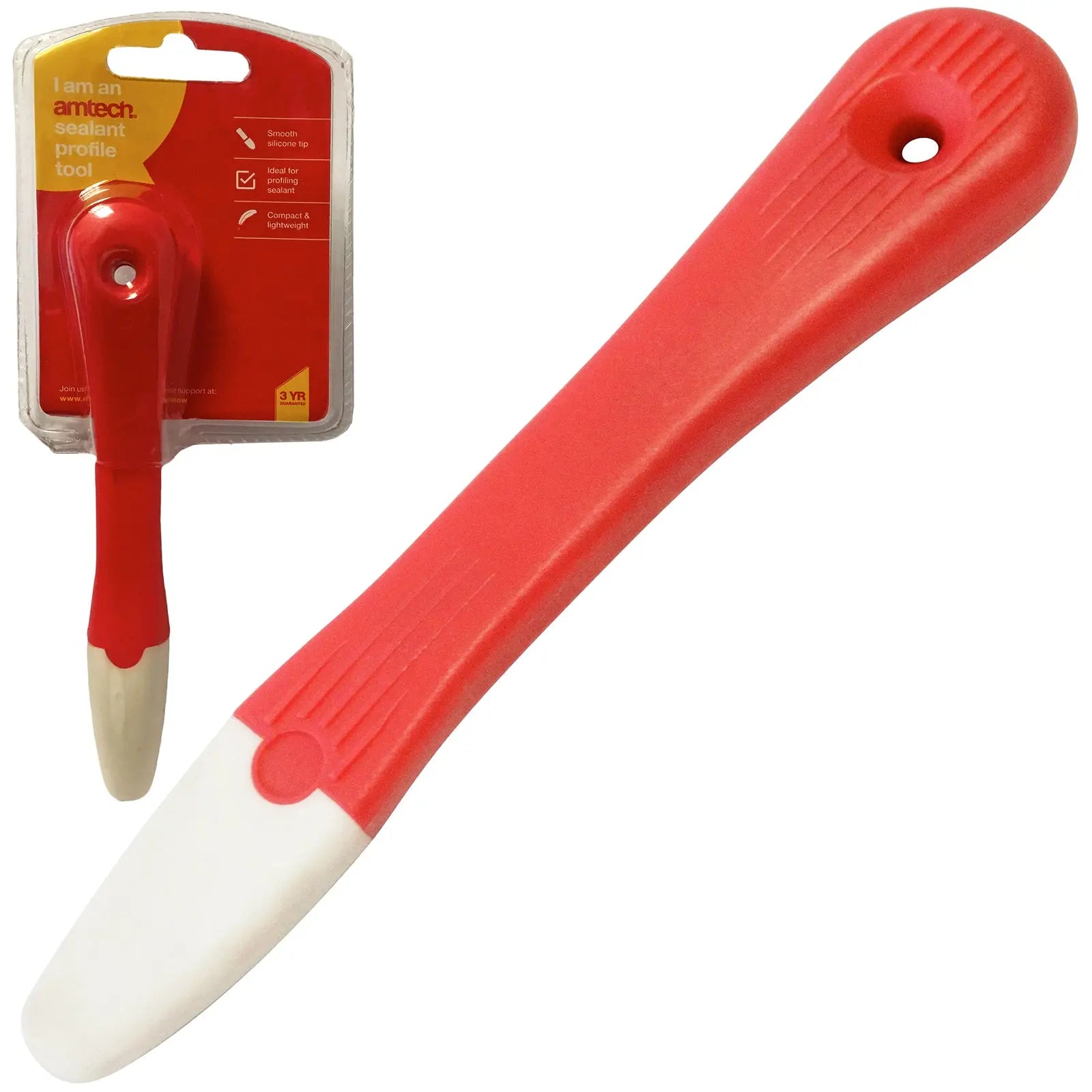 Amtech Sealant Grout Smoothing Profile Finishing Tool - White Rose