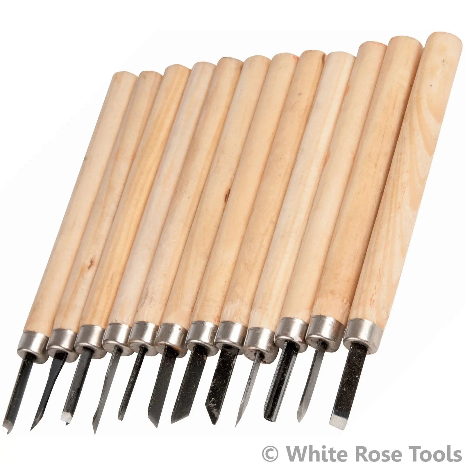 Task 12 Piece Wood Carving Set - White Rose Tools